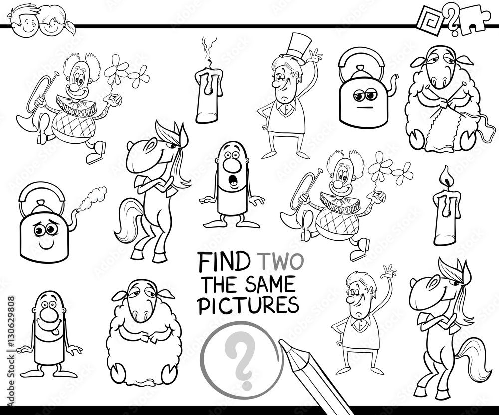 educational activity coloring page Stock Vector | Adobe Stock