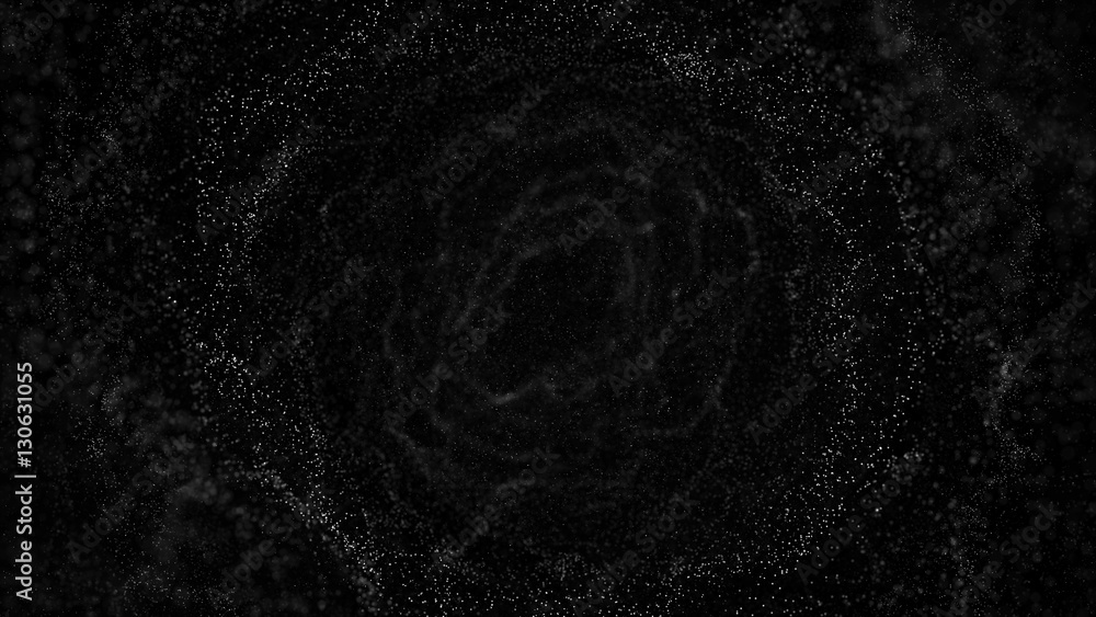 Abstract particle background with sphere shapes that have been heavily ...