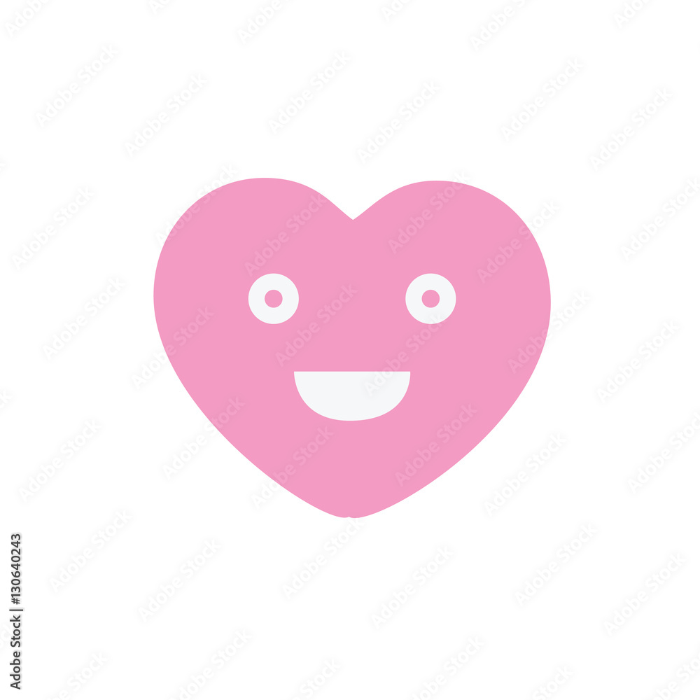 Pink Heart Smiley Face