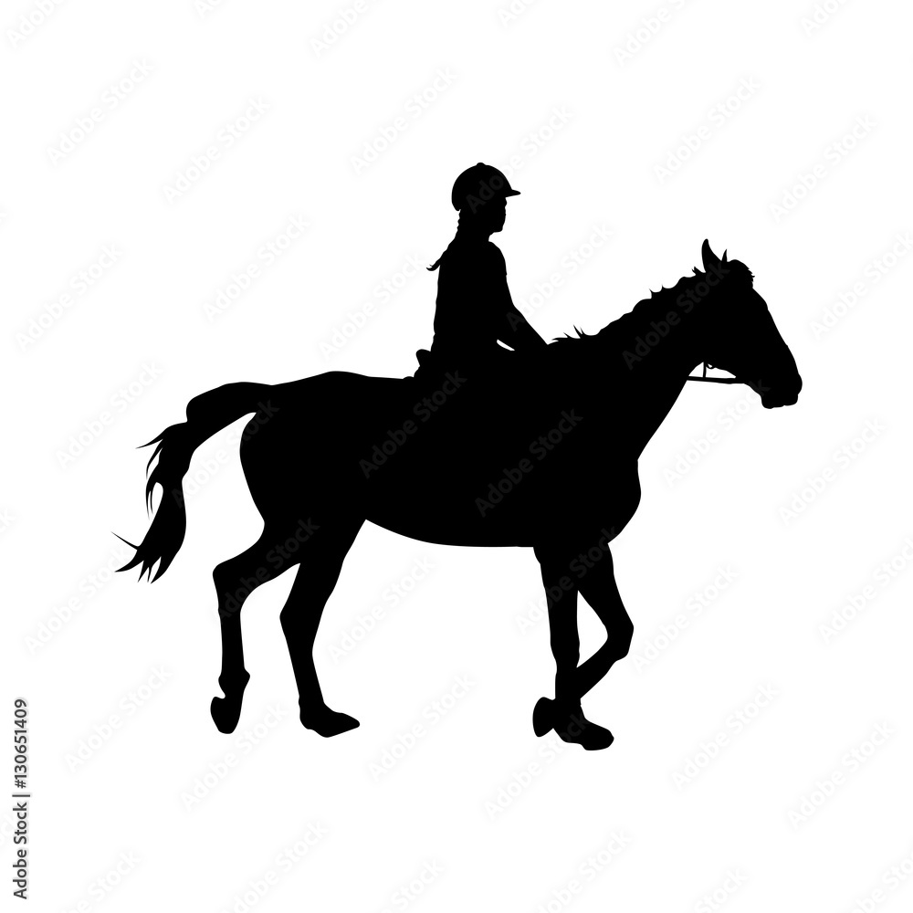 Horse And Rider Silhouette Vector