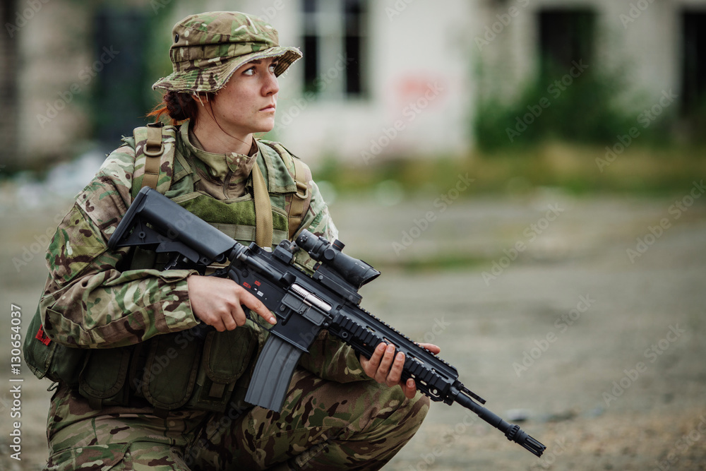 Army sniper during the military operation in the city. war, army Stock ...