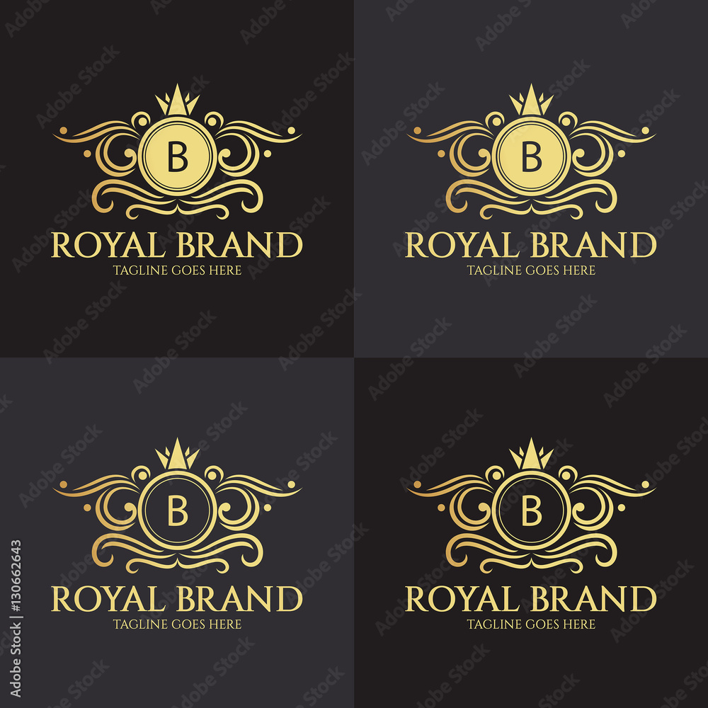 Royal brand logo design template ,Luxury logo design concept ,Vector ...