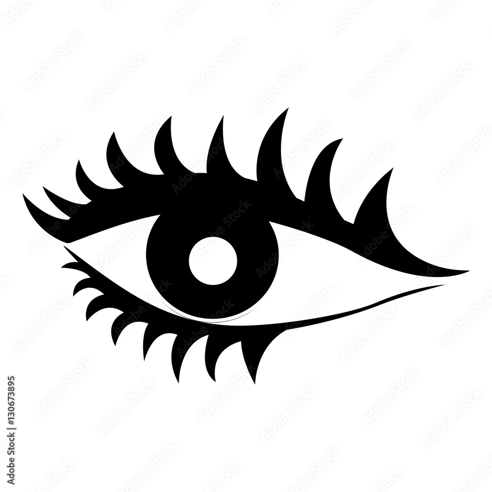 woman eye icon over white background. vector illustration Stock ...