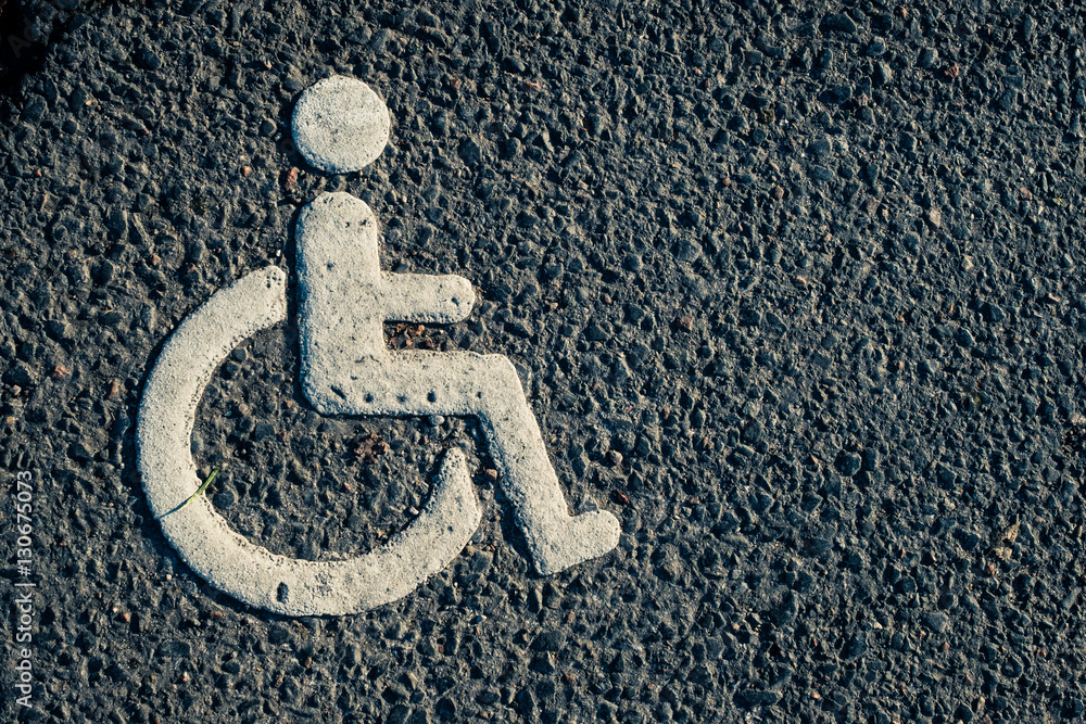 signe signalétique symbole handicap handicapé réservé accès Stock-Foto ...