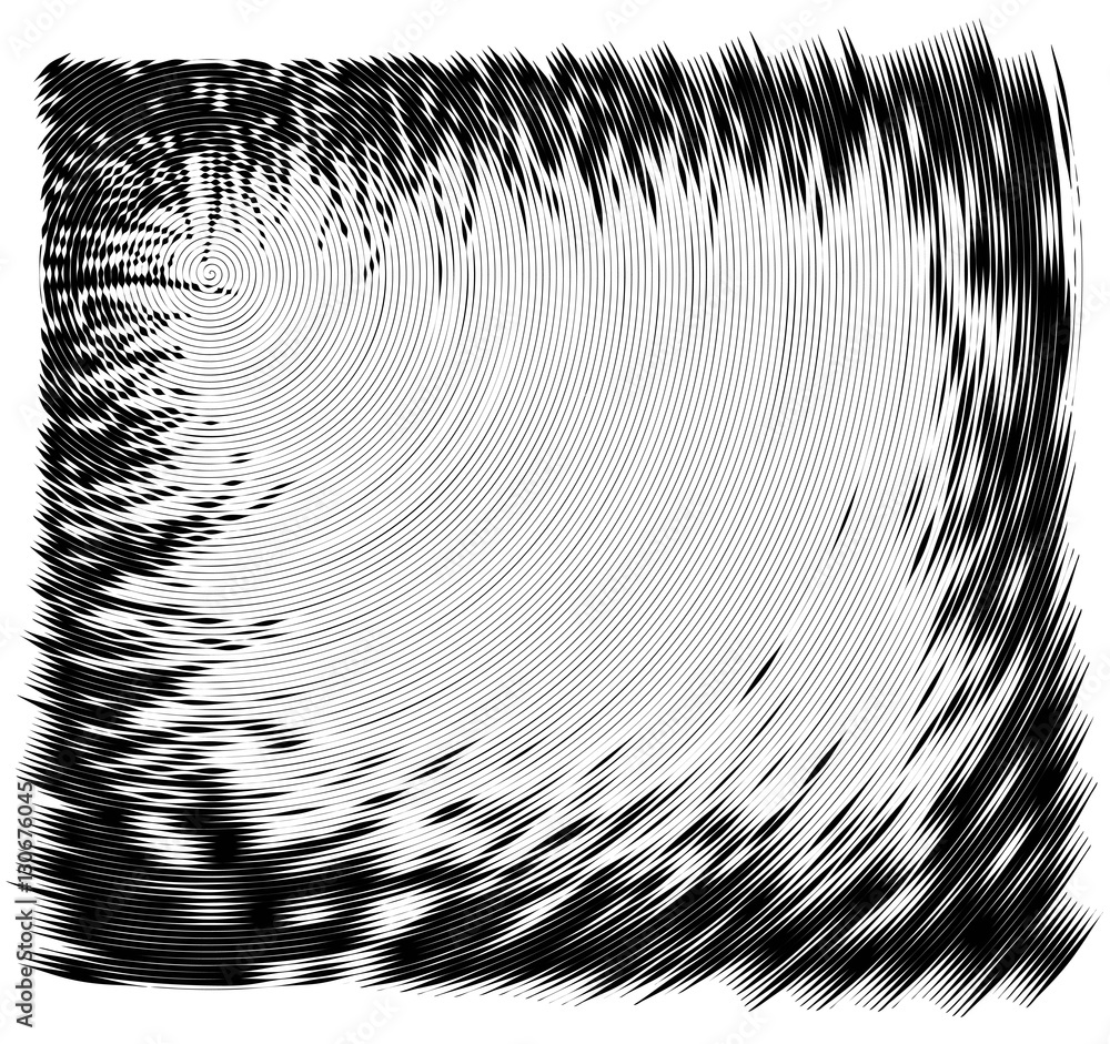 Vector spiral Frame. No gradient. Texture.Concentric lines, circular ...
