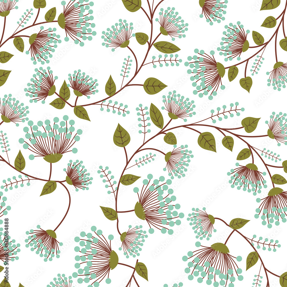 Flowers background icon. Decoration plant garden ornament and nature ...