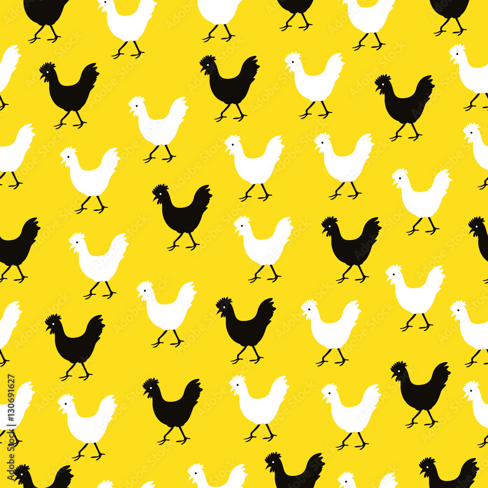 chicken background seamless Stock Vector | Adobe Stock
