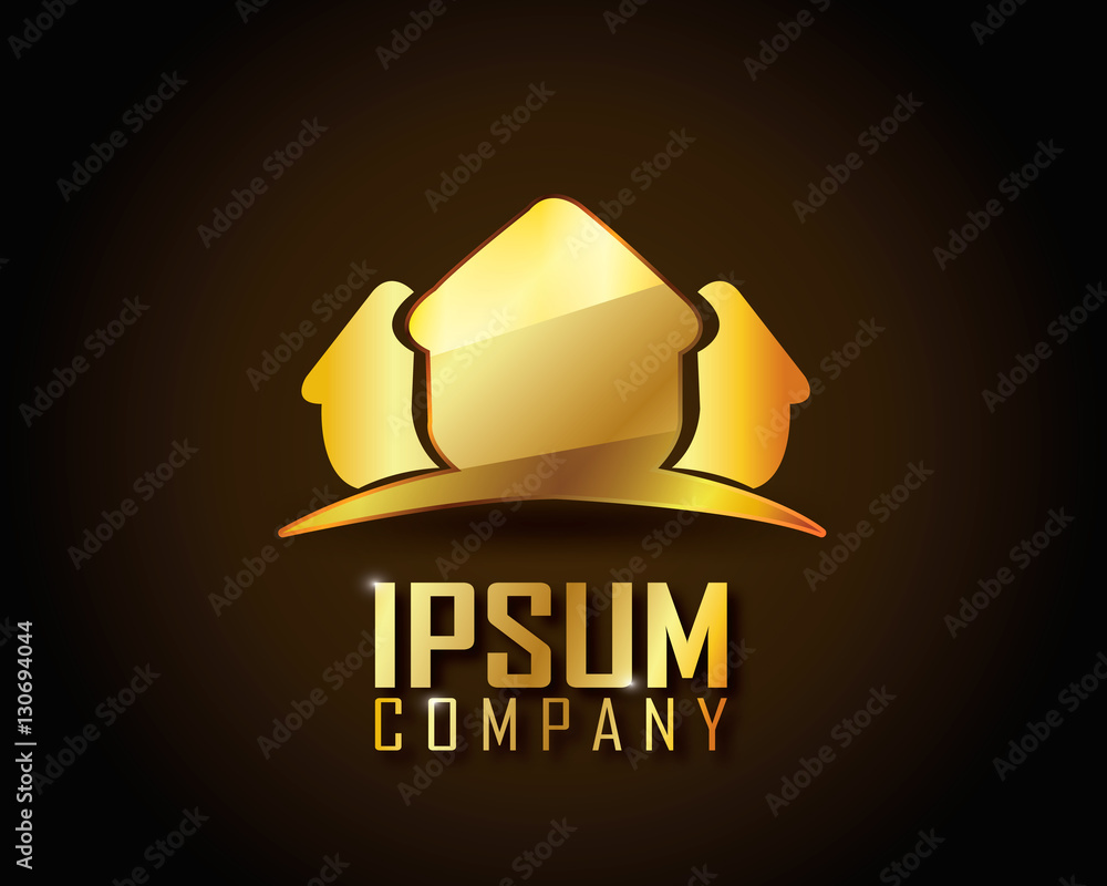 Gold Icon Logo Vector Stock Vector | Adobe Stock