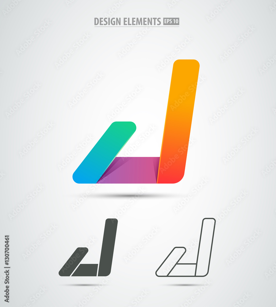 Vector letter J logo design elements. Corporate identity icon design ...