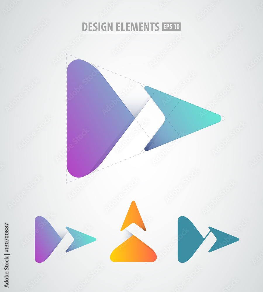 Vector abstract arrow logo. Corporate success icon. Business corporate ...