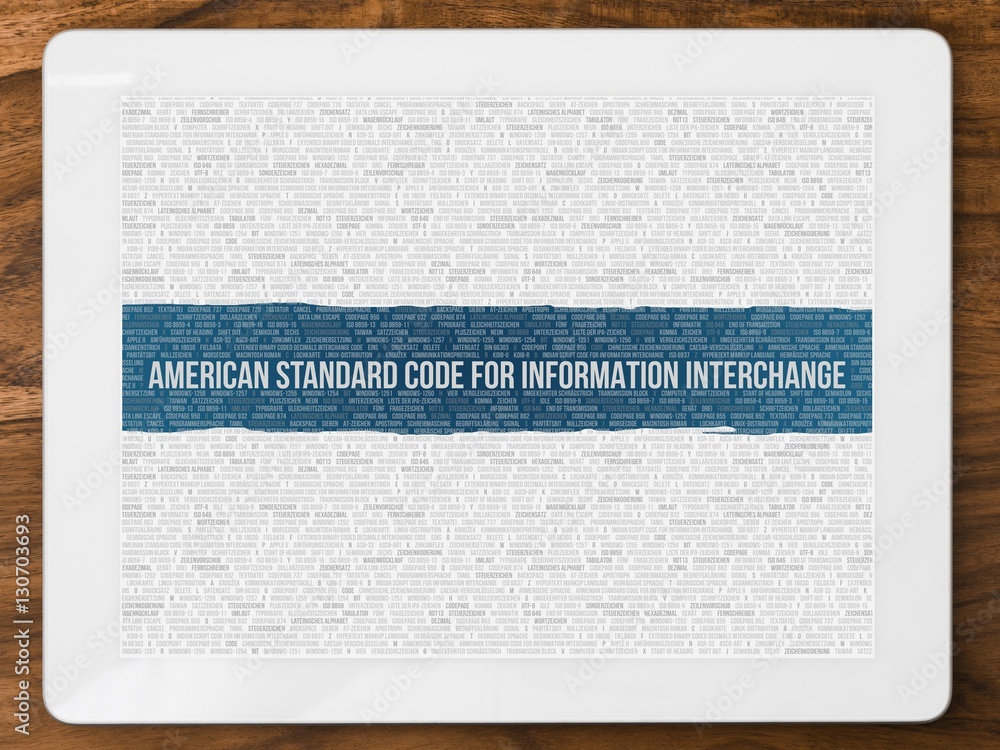 American Standard Code for Information Interchange Stock Illustration ...