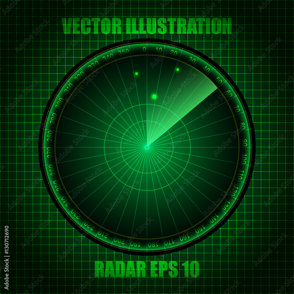 Radar vector illustration Stock Vector | Adobe Stock