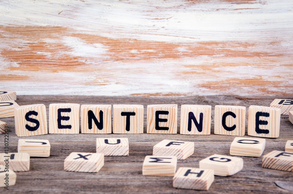 Sentence from wooden letters on wooden background. Stock Photo | Adobe ...