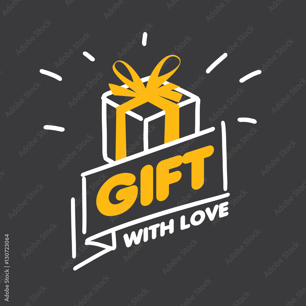 vector logo gift Stock Vector | Adobe Stock