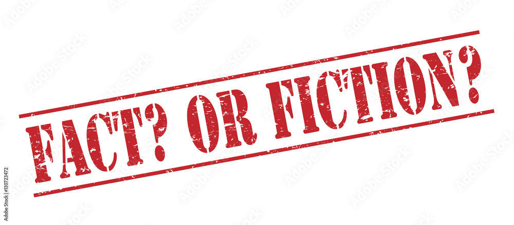 fact? or fiction? red stamp on white background Stock Illustration ...