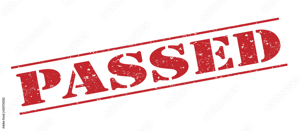 passed red stamp on white background Stock Illustration | Adobe Stock