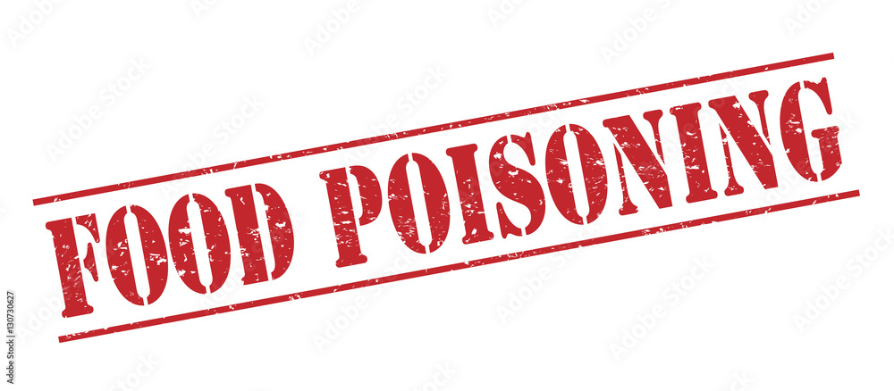 food poisoning red stamp on white background Stock Illustration | Adobe ...