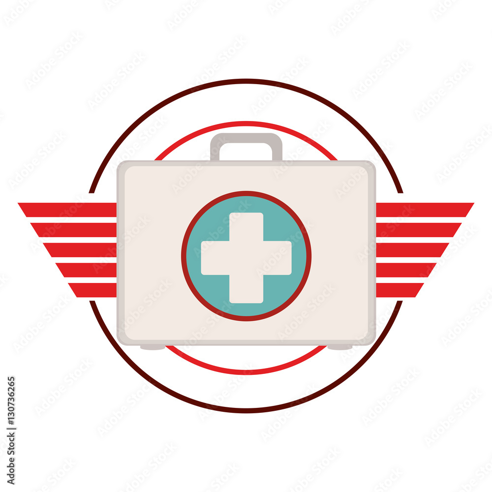 Medical kit icon. Medical health care hospital and emergency theme ...