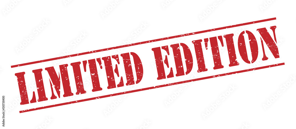 limited edition red stamp on white background Stock Illustration ...