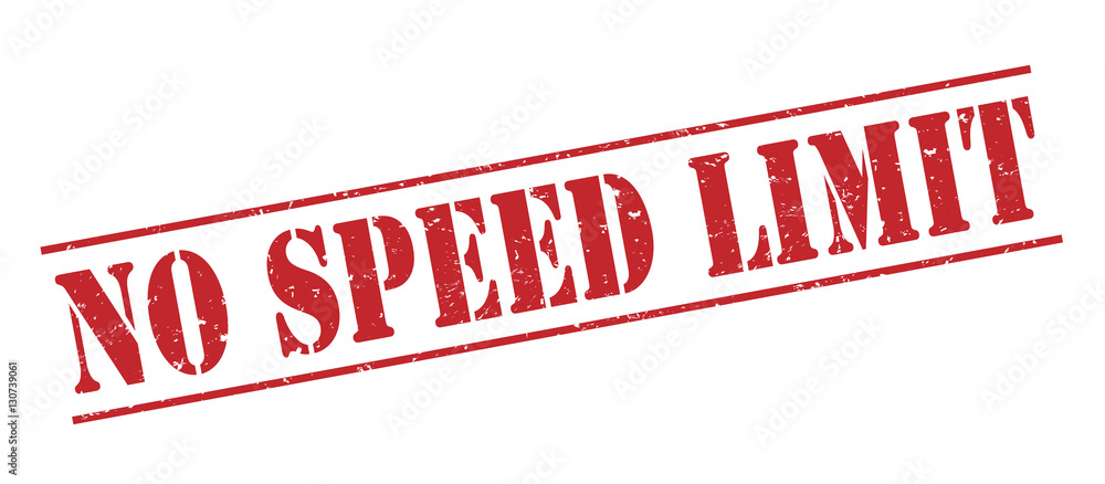 no speed limit red stamp on white background Stock Illustration | Adobe ...
