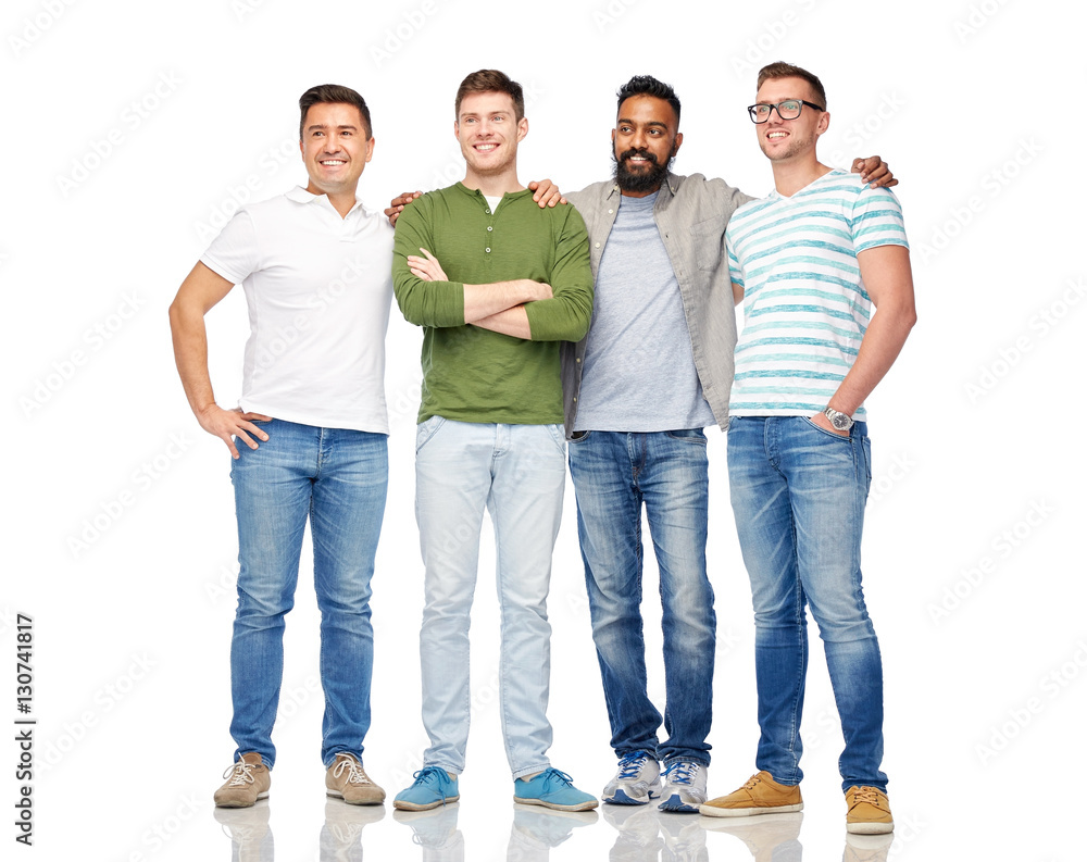 international group of happy smiling men Stock Photo | Adobe Stock