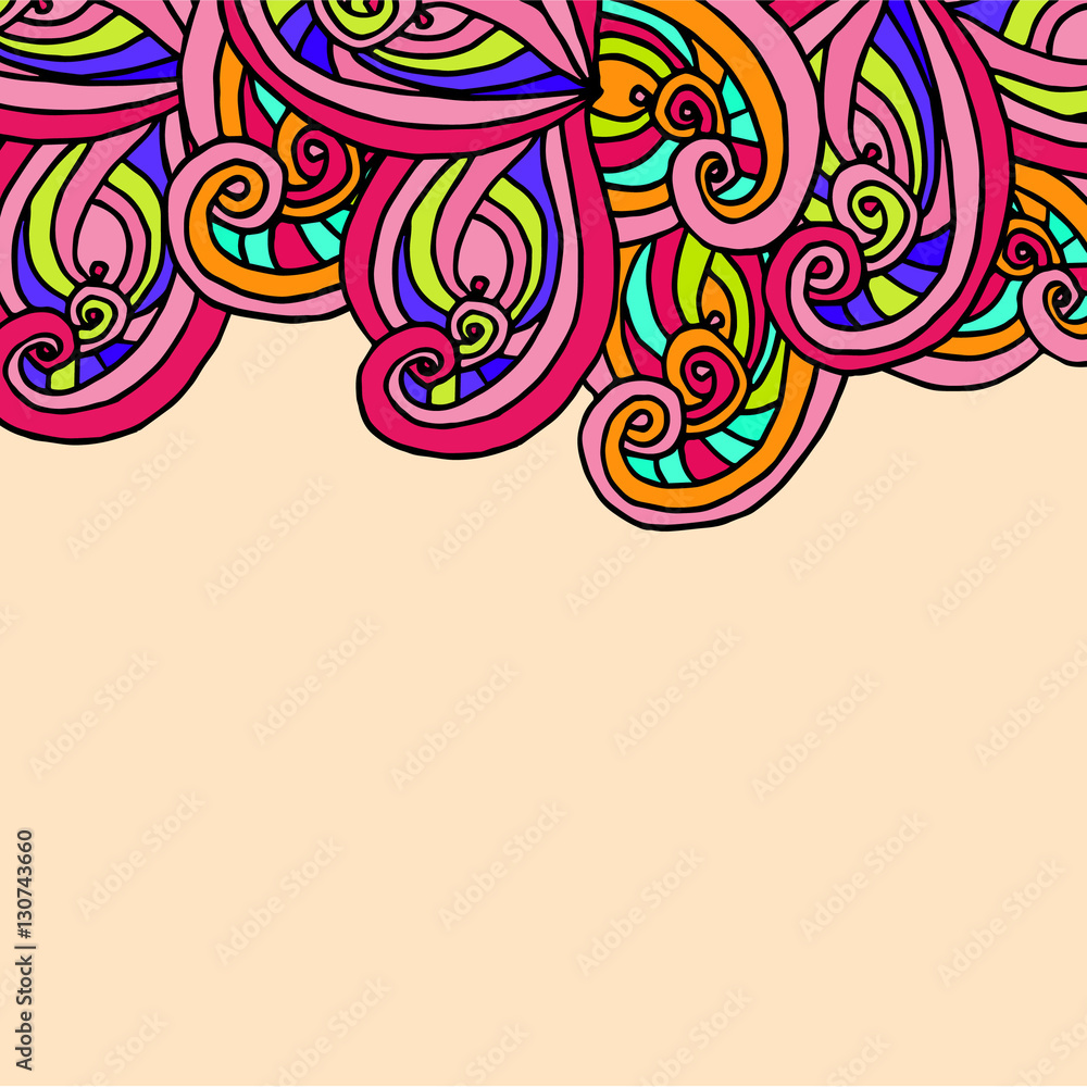 geometric border on a pink background drawing Stock Illustration ...