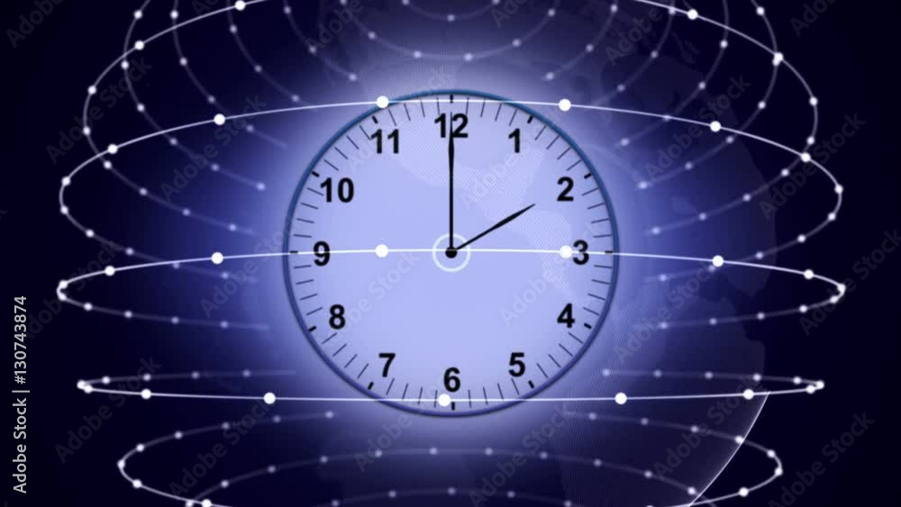 Clocks, Time Travel Tunnel in Fibers Ring, Rendering, Animation ...