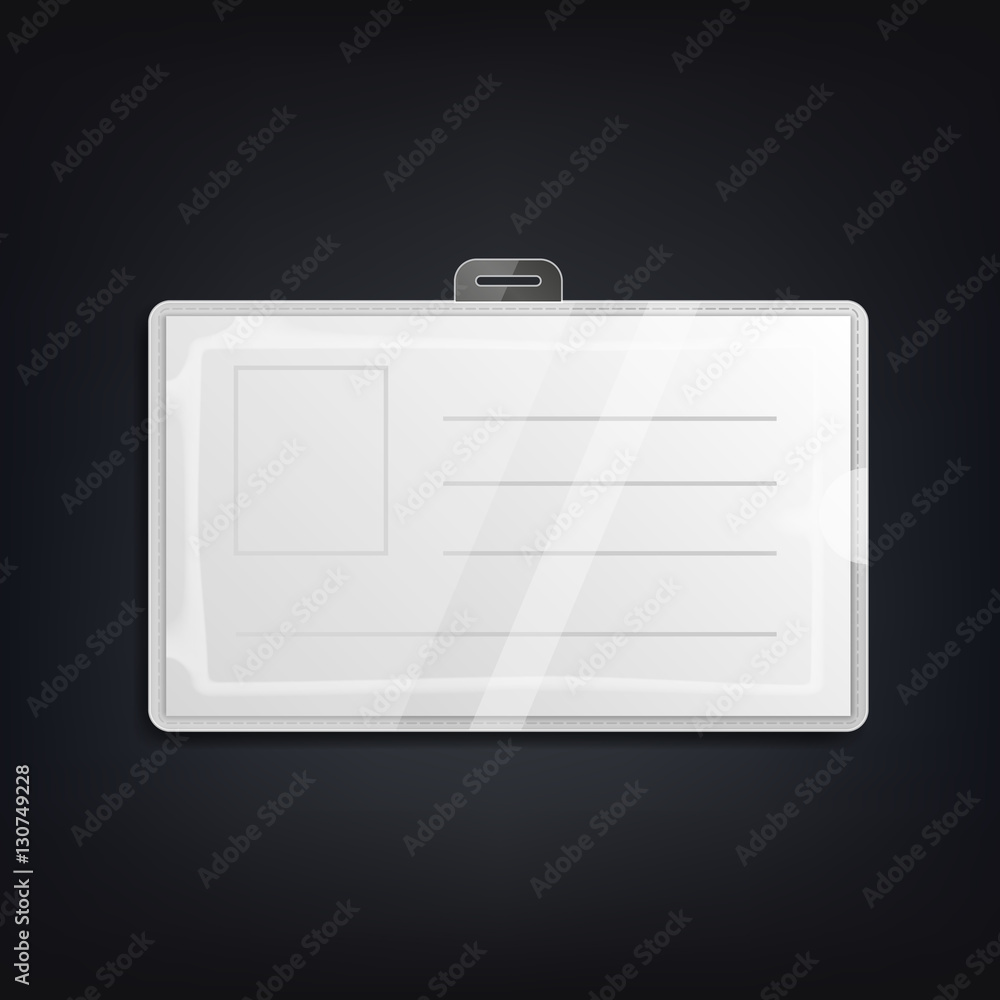 Vector illustration of realistic plastic id template Stock Vector ...