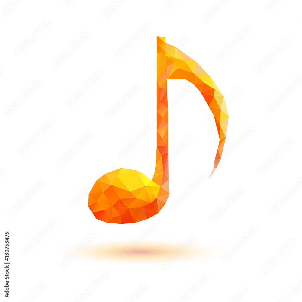 Vector Quaver Note symbol Stock Vector | Adobe Stock