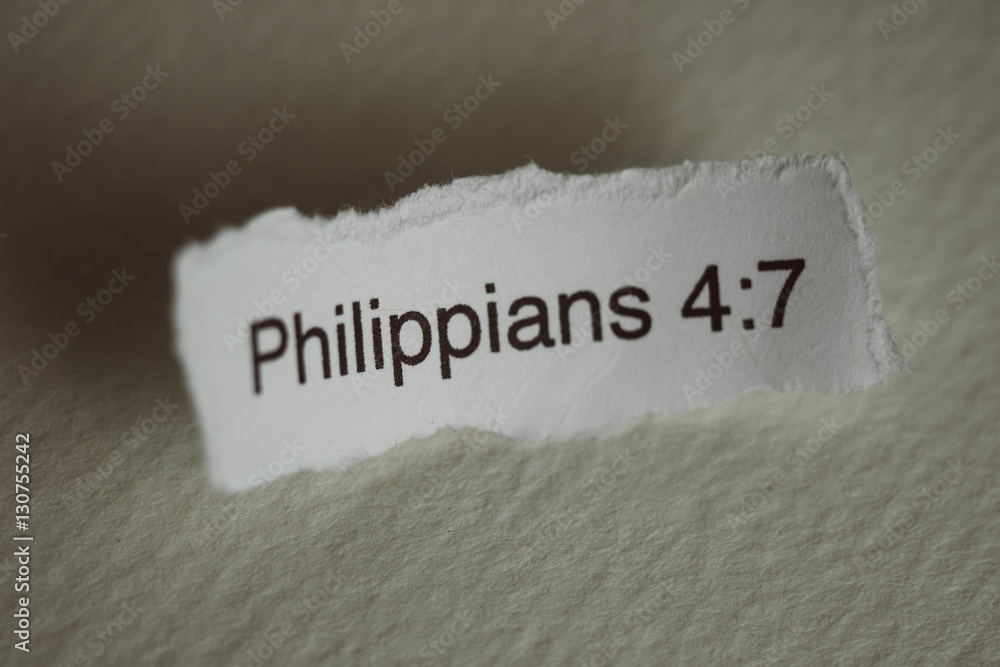 Bible Verse - Philippians 4:7 Stock Photo | Adobe Stock