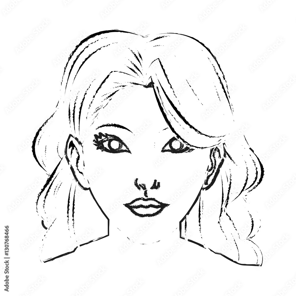Woman cartoon icon. Girl female avatar person people and human theme ...