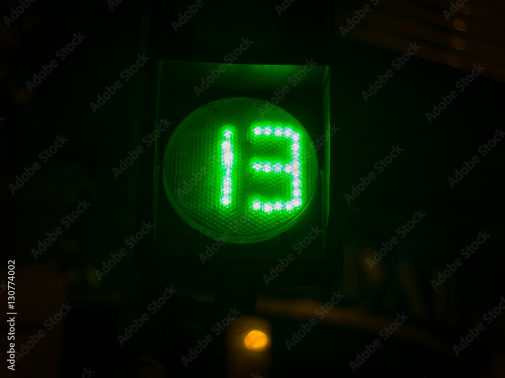 Street light numbers in the night. Low light photo. Stock-Foto | Adobe ...