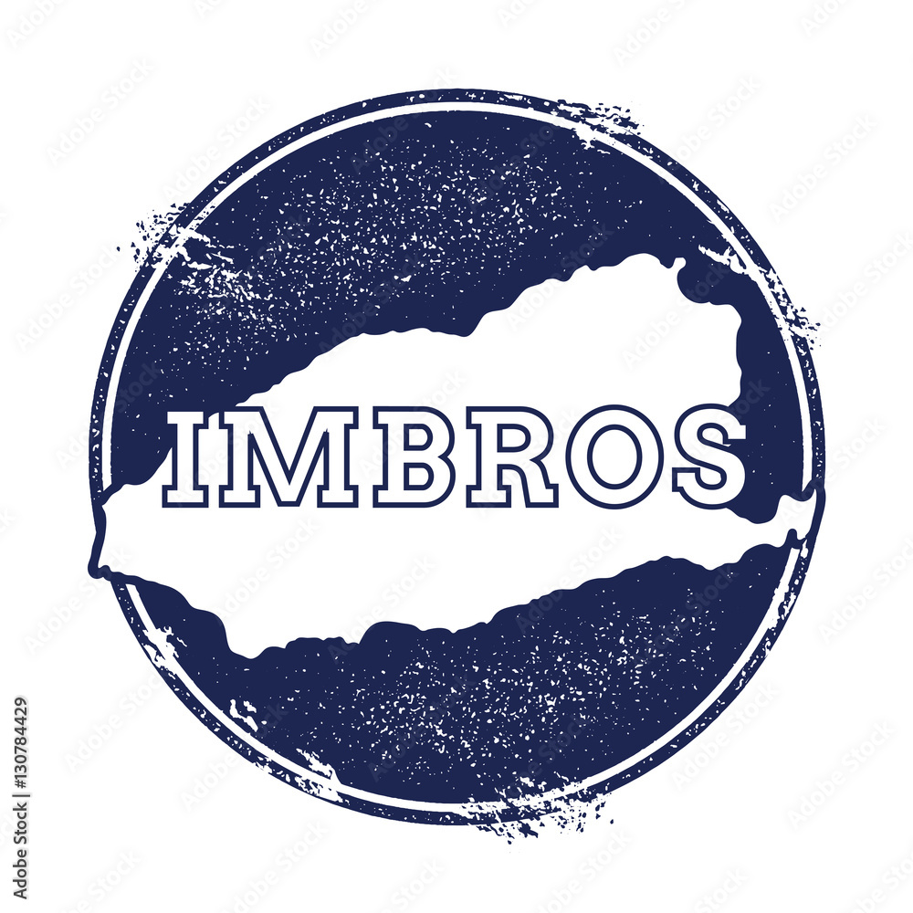Imbros vector map. Grunge rubber stamp with the name and map of island ... Imbros vector map. Grunge rubber stamp with the name and map of island ...