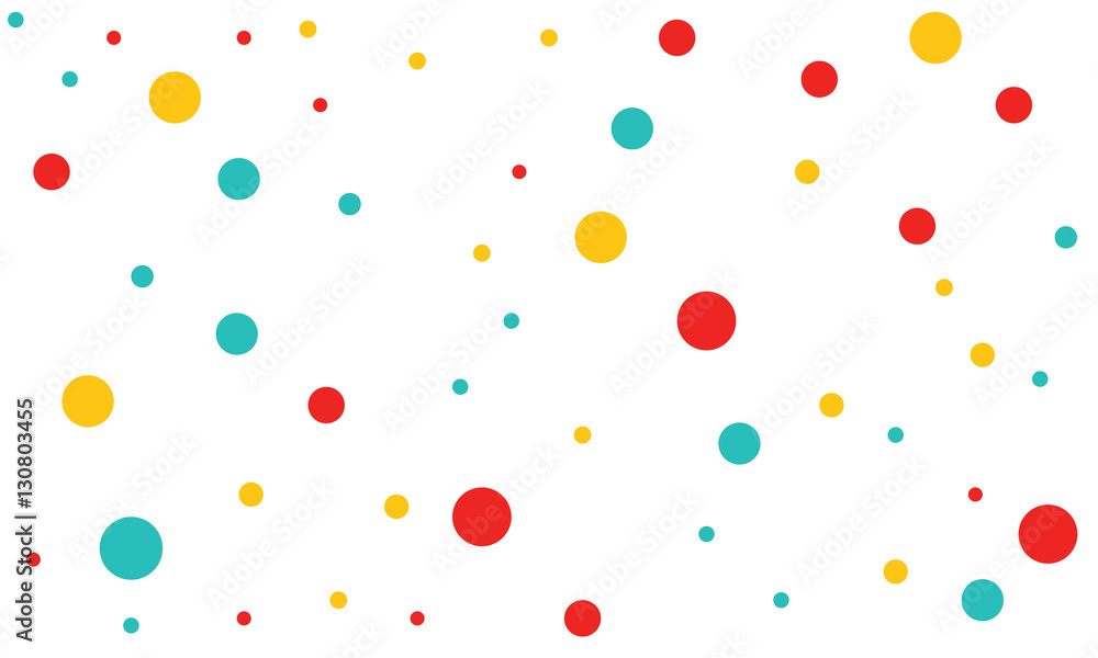 Colorful Dots White Background