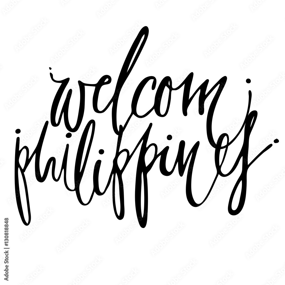 Welcom Philippines Palawan hand lettering design for posters, t-shirts ...