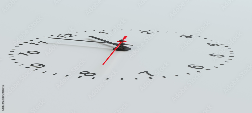 Clock face perspective view Stock Illustration | Adobe Stock