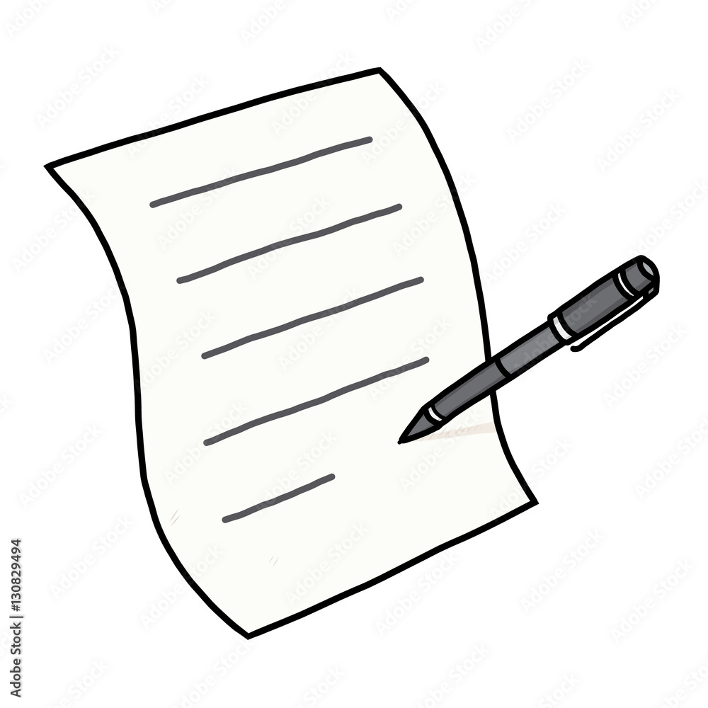 writing / cartoon vector and illustration, hand drawn style, isolated ...
