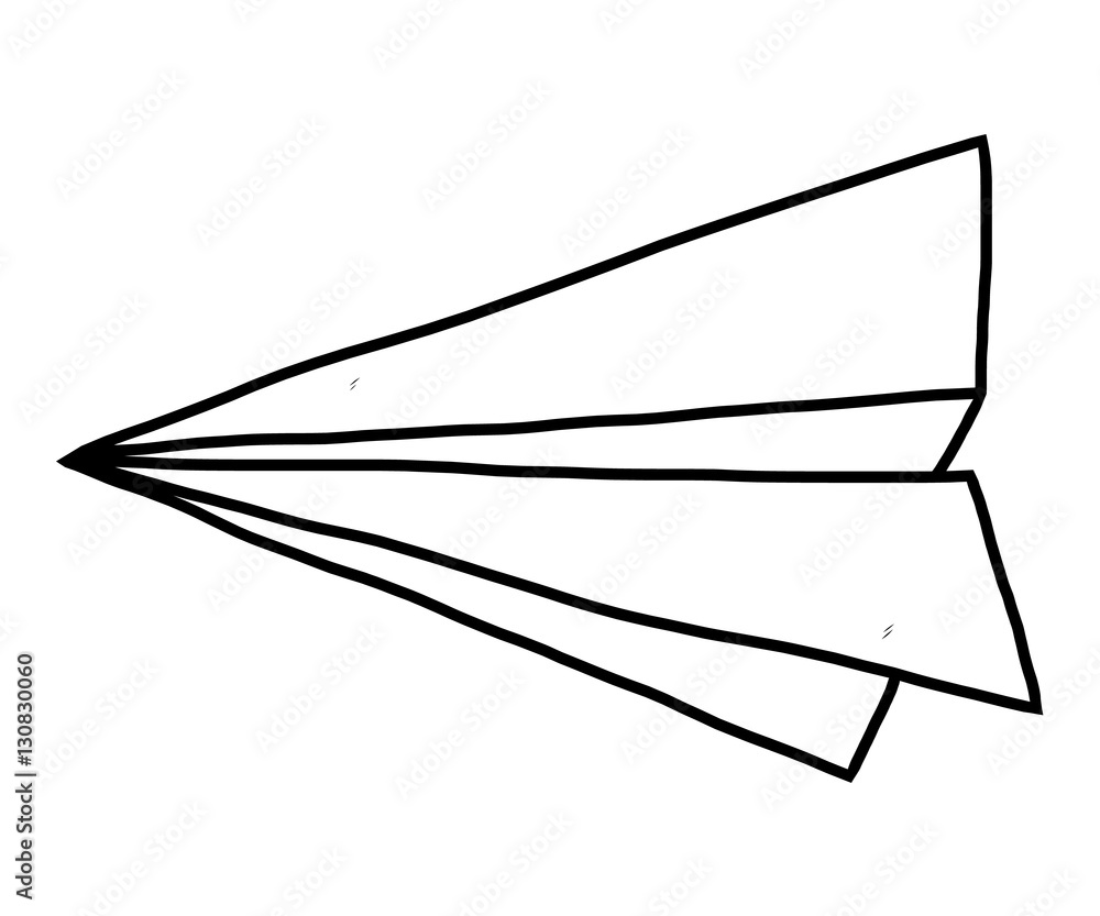 rocket paper / cartoon vector and illustration, black and white, hand ...