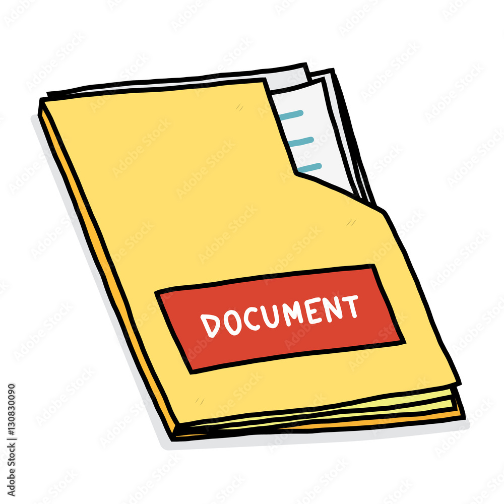 document files / cartoon vector and illustration, hand drawn style ...