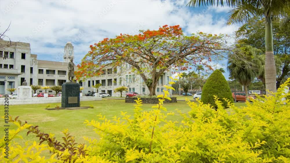 Fiji Parliament Government Buildings in Capital City of Suva with Ratu ...