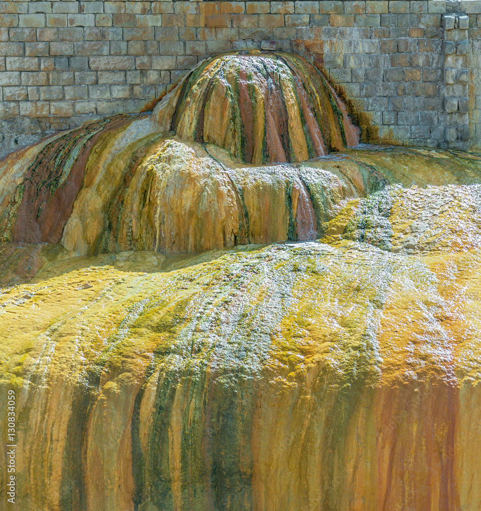 Puente del inca. The Inca's Bridge is a natural colorful arch that ...