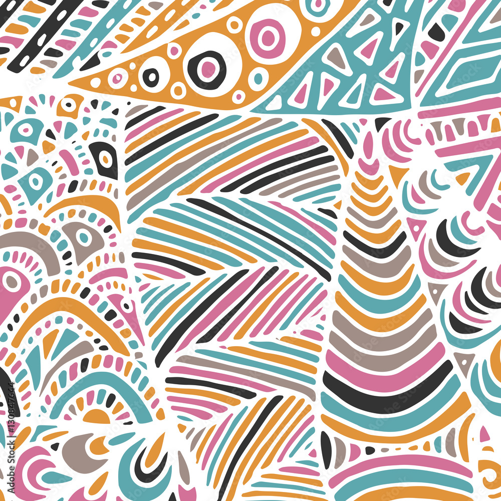 Zentangle ornament. Colorful texture for backgrounds. Made by trace ...