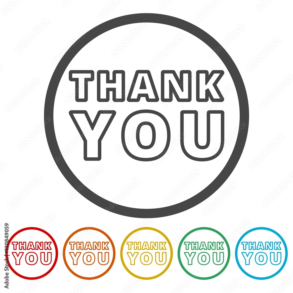 Thank you icons set Stock Vector | Adobe Stock