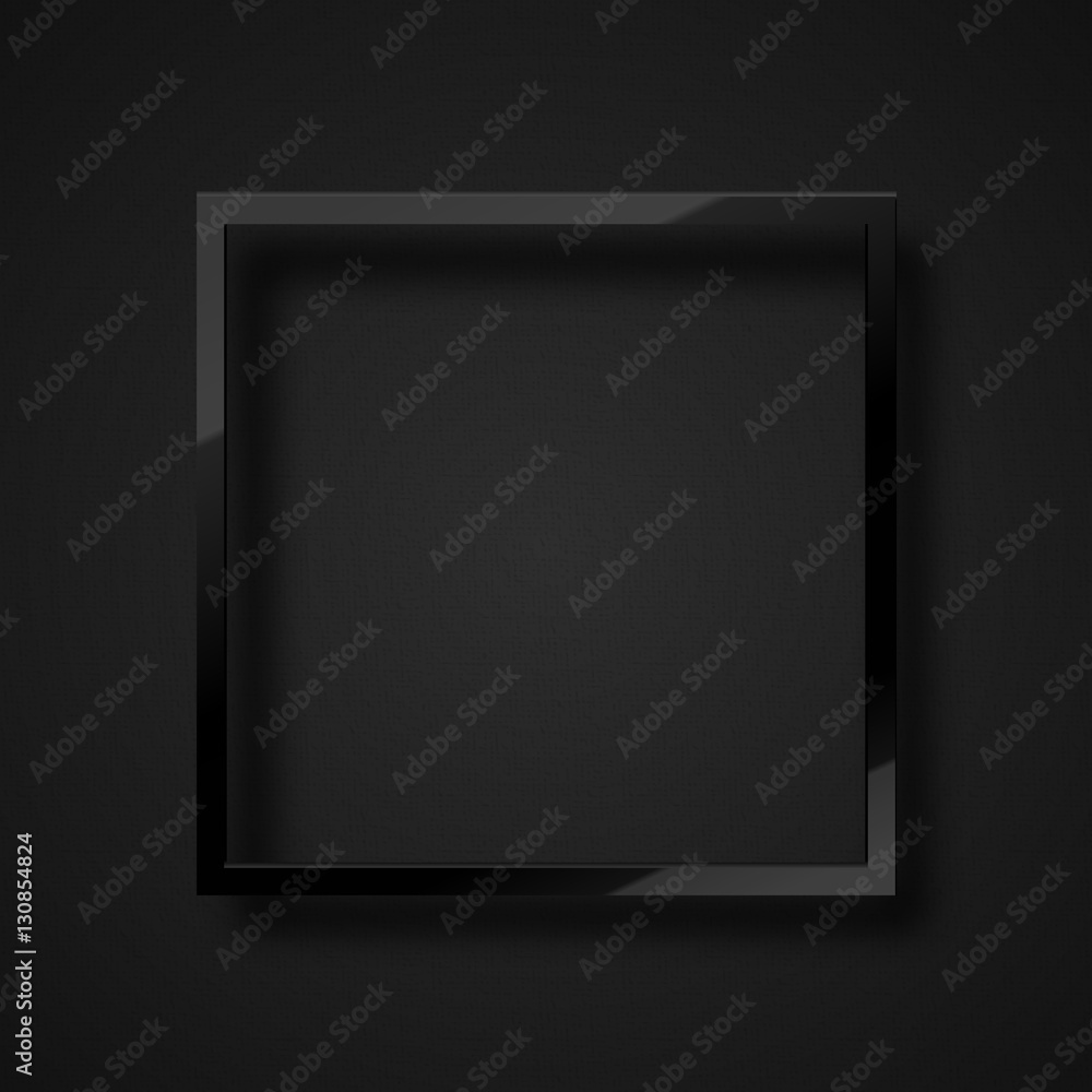 Realistic black frame on the colorful background. Beautiful frame for ...