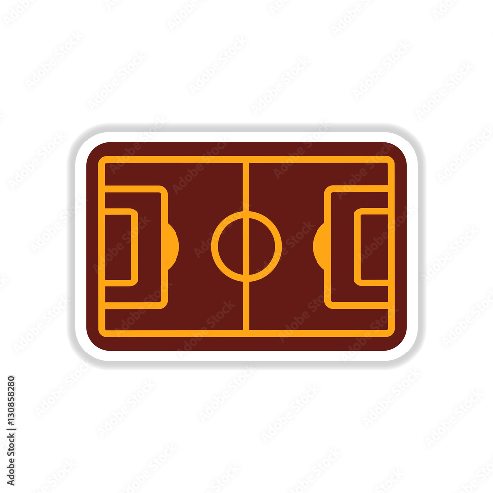 paper sticker on white background football field Stock Vector | Adobe Stock