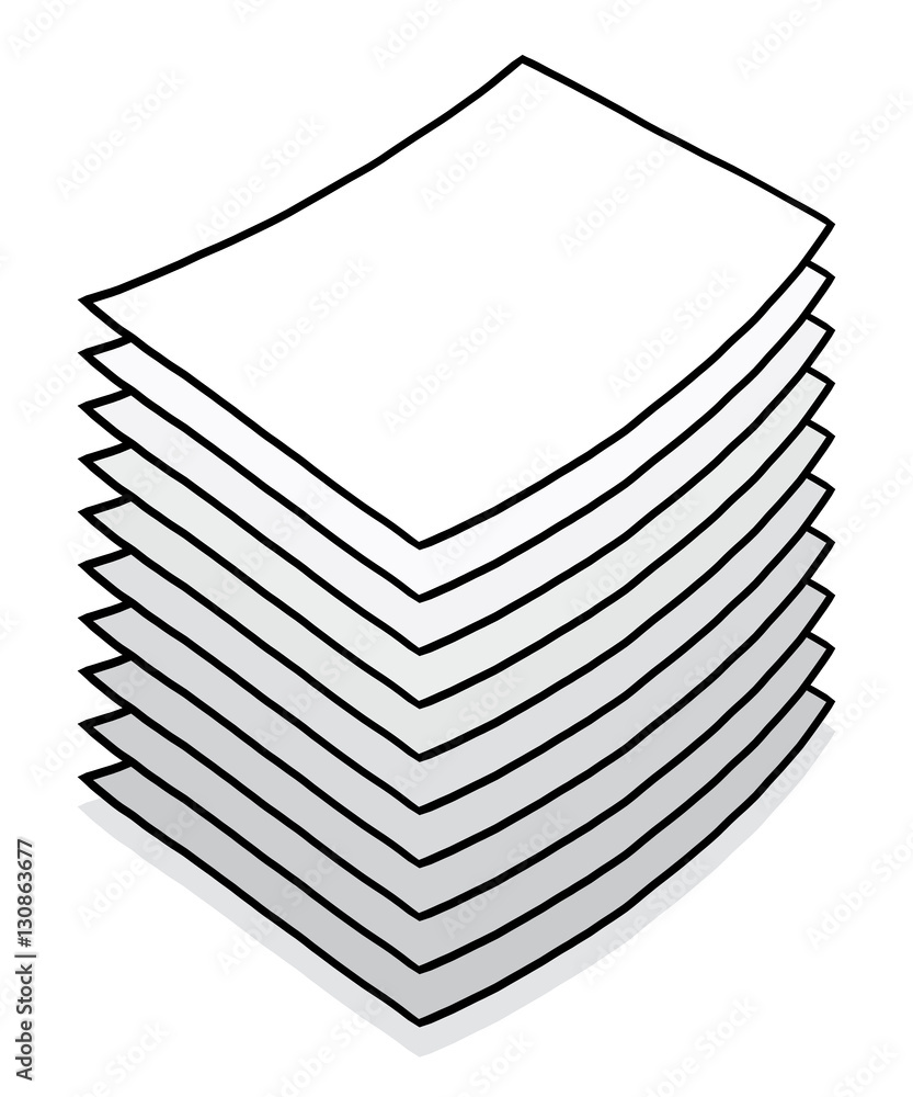 new paper stack / cartoon vector and illustration, hand drawn style ... new paper stack / cartoon vector and illustration, hand drawn style ...