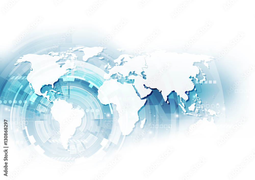 Abstract future technology concept background with various , vector ...