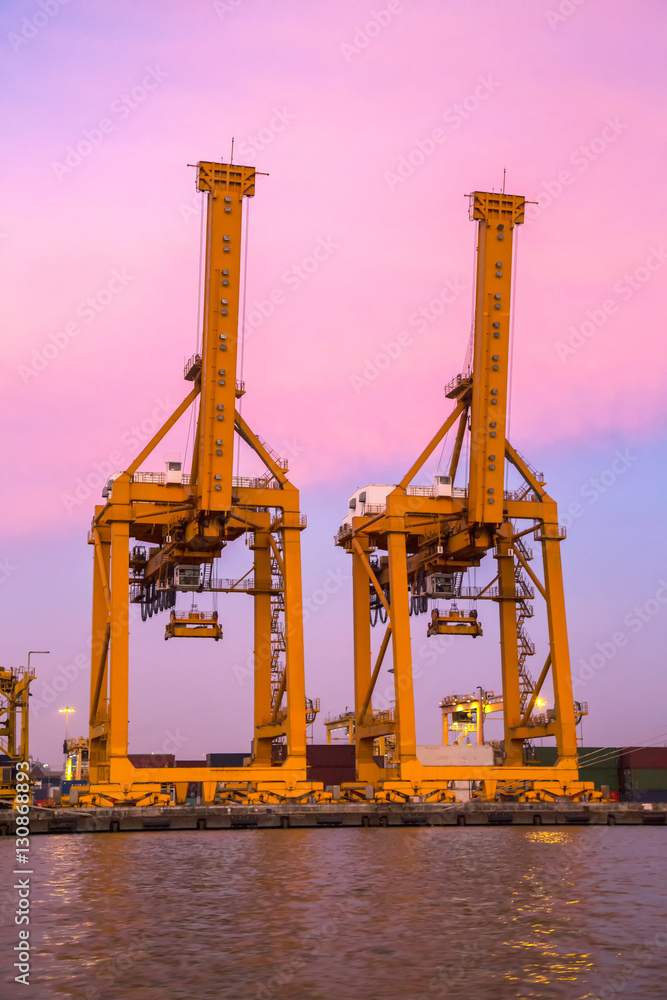 Logistic concept,Lifting containers Prepared to provide support to ...