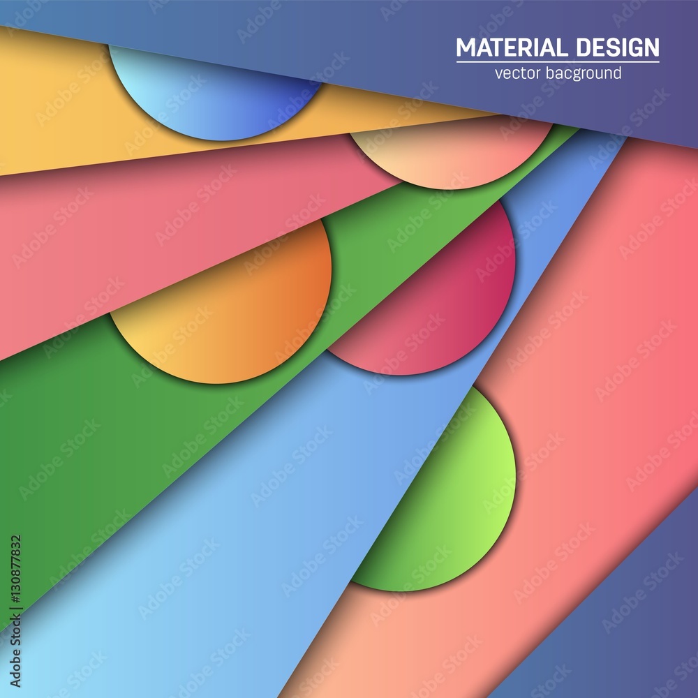 Vector material design background. Abstract creative concept layout ...