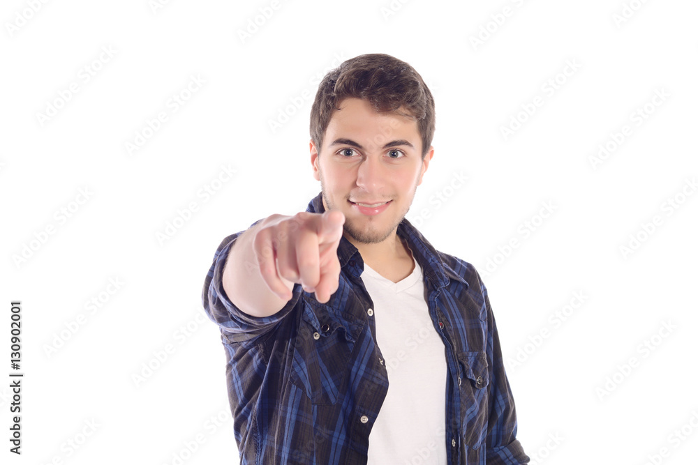 Man pointing camera. 스톡 사진 | Adobe Stock
